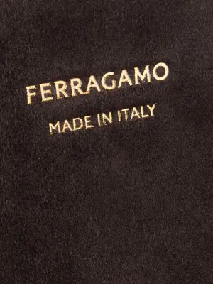 FERRAGAMO Scarf Suede Tote - Brown