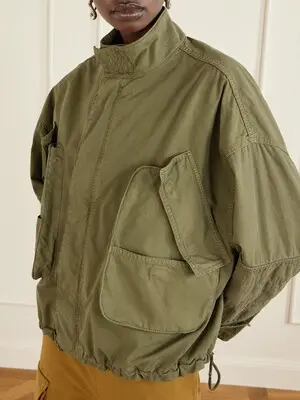 Attico Cotton Relaxed Jacket - Green