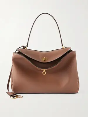Balenciaga Rodeo Medium Leather Shoulder Bag - Brown