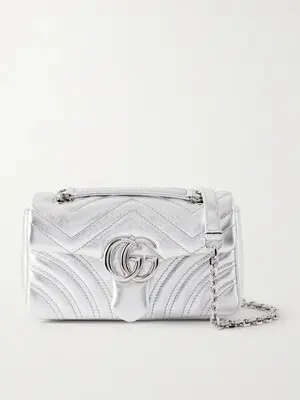Gucci Silver Tone Shoulder Bags