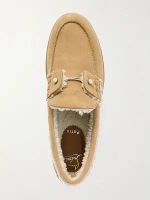 CHRISTIAN LOUBOUTIN Chambeliboat Shearling-lined Loafers