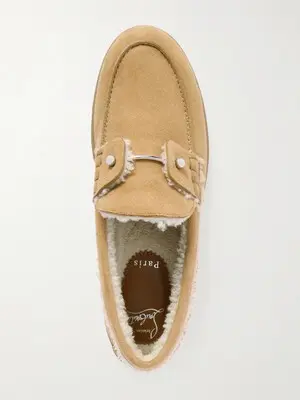 CHRISTIAN LOUBOUTIN Chambeliboat Shearling-lined Loafers