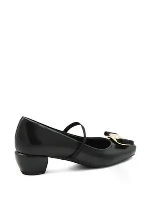 FERRAGAMO Vara Buckle Strap Pumps - Black