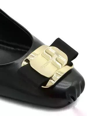FERRAGAMO Vara Buckle Strap Pumps - Black