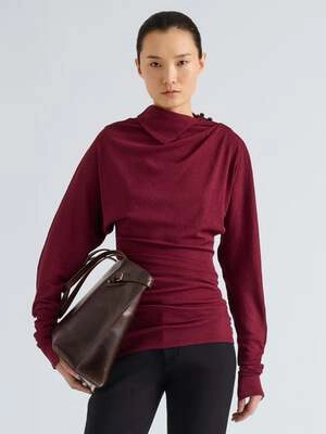 Proenza Schouler Golda Jersey Top - Wine