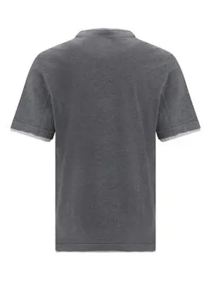 Brunello Cucinelli Crew-neck Embroidered-logo T-shirt