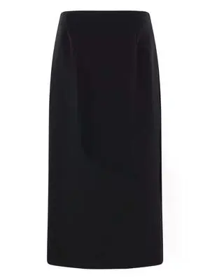 THE ROW Wool Midi Skirt