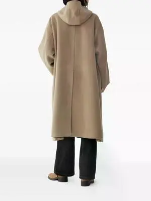 STUDIO TOMBOY Hooded Wool Coat - Neutrals