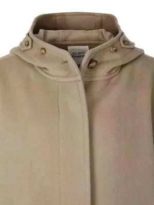 STUDIO TOMBOY Hooded Wool Coat - Neutrals
