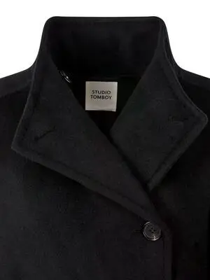 STUDIO TOMBOY High-neck Belted Coat - Black