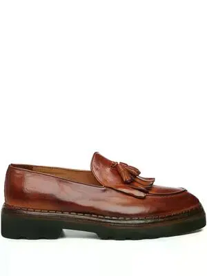 Eleventy Leather Tassel Loafers