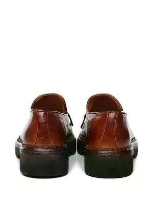 Eleventy Leather Tassel Loafers