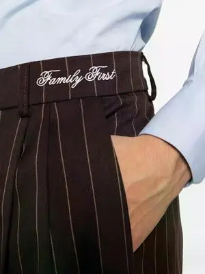 FAMILY FIRST Pinstripe-pattern Trousers