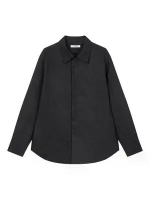 STUDIO TOMBOY Concealed Button Shirt - Grey