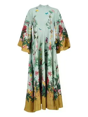 La DoubleJ Long Sleeve Maxi Dress - Blue
