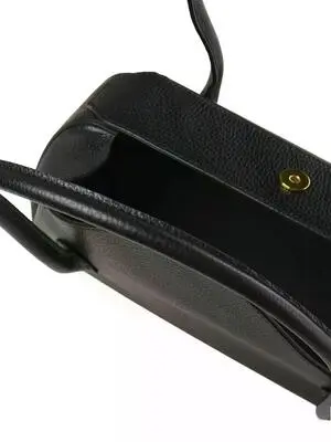 Yuzefi Mini Oyster Leather Shoulder Bag - Black