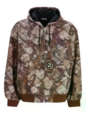 Obey Leaf Print Hooded Jacket