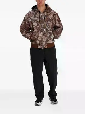 Obey Leaf Print Hooded Jacket