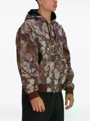 Obey Leaf Print Hooded Jacket