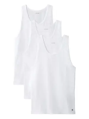 Calvin Klein Logo-embroidered Tank Top - White
