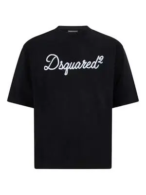 Dsquared2 Logo-embroidered T-shirt - Black