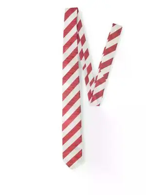 Dsquared2 Striped Silk Neck Tie - Red