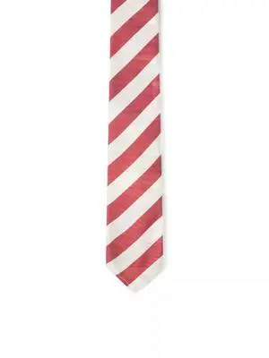 Dsquared2 Striped Silk Neck Tie - Red
