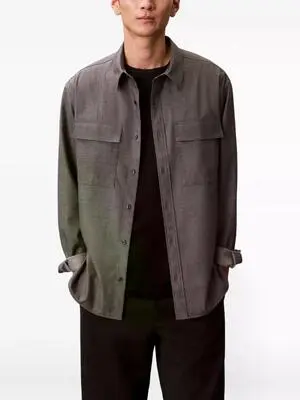 Calvin Klein Buttoned Chest-pockets Shirt - Grey