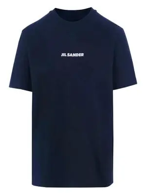 JIL SANDER Logo-print Cotton T-shirt - Blue