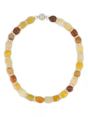 JULIETTA Natural Aventurine Beaded Necklace - Yellow