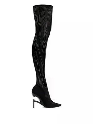 B1ARCHIVE 100mm Mesh-textured Over-the-knee Boots