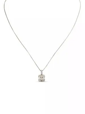 LB EXCLUSIVE Platinum 2.0ct Diamond Pendant Necklace - Silver
