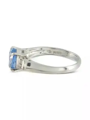 LB EXCLUSIVE Platinum, Diamond, And Sapphire Ring