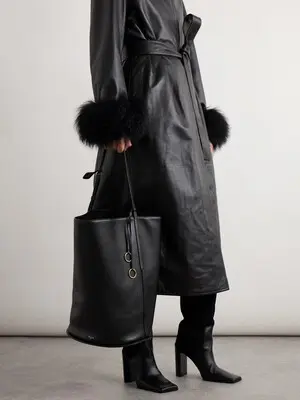 Alaïa Large Leather Bucket Bag - Black