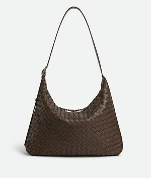 BOTTEGA  VENETA Intrecciato Leather Hobo Bag - Old Wood