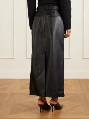 TOTEME Textured-leather Maxi Skirt