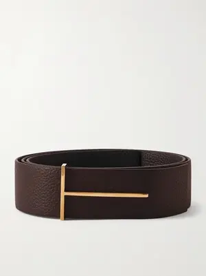 TOM FORD Full-grain Leather Belt - Brown