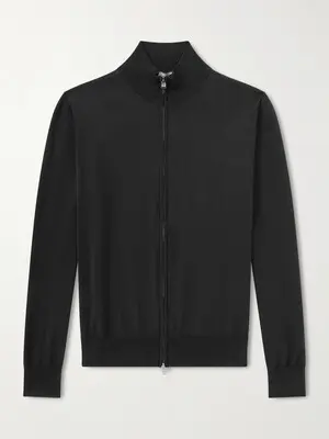 Canali Slim-fit Cotton Zip-up Sweater