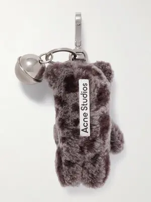 Acne Studios Leather-trimmed Shearling Keychain