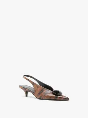 Proenza Schouler Dome Slash Slingbacks - Ochre Multi