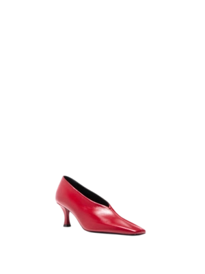 Proenza Schouler Calf Leather Trap Pumps Cherry