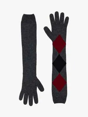 Proenza Schouler Proenza Schouler Vivian Cashmere Gloves Grey Multi