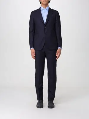 Tagliatore Single-breasted Two-button Suit In Pure Wool - Blue