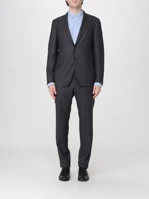 Tagliatore Single-breasted Two-button Suit In Pure Wool - Grey