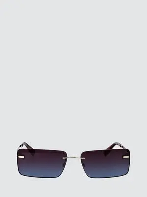 Calvin Klein Rectangular Rimless Sunglasses - Blue