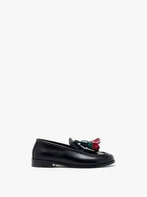 Proenza Schouler Albers Loafers - Black / Red