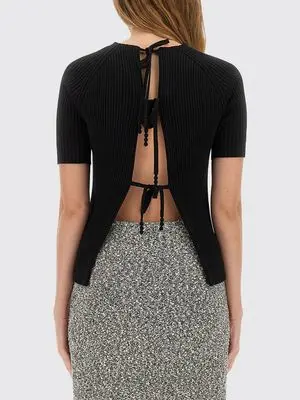 Tory Burch Ribbed Knit Back Tie Sweater