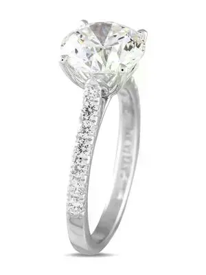 LB EXCLUSIVE 14k White Gold Diamond Cocktail Ring - Silver