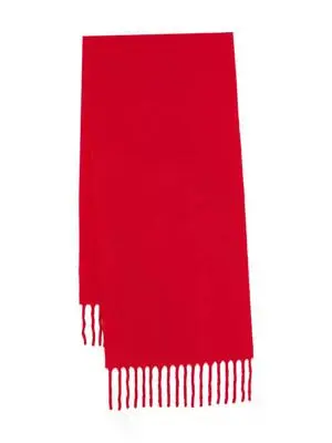 TOTEME Fuzzy Fringed Scarf - Red
