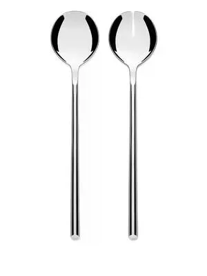 ALESSI Set Of Two Clivo Slotted Salad - Silver